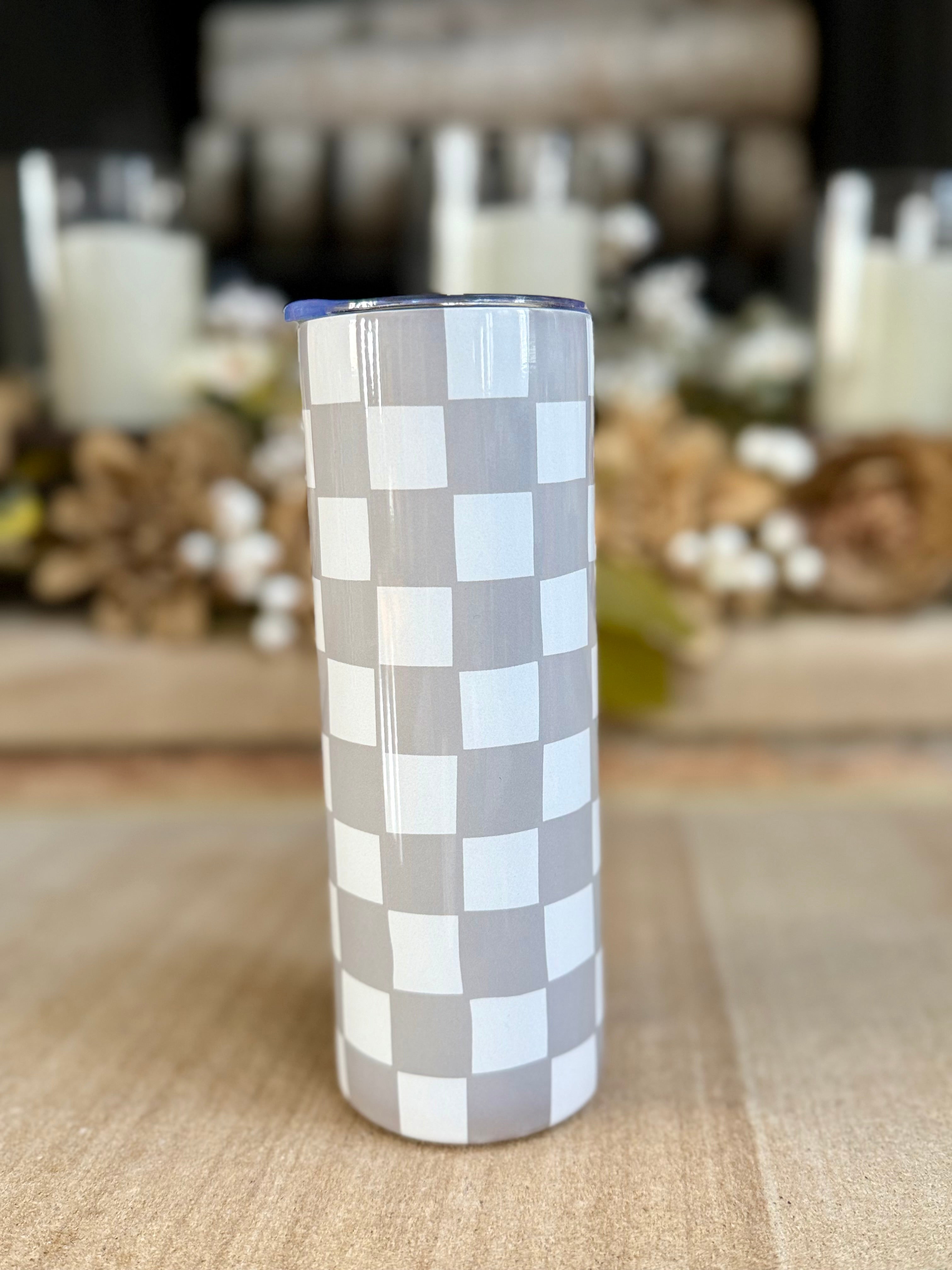 Checkered Skinny Tumbler Collection – A Little Something Gift Shop